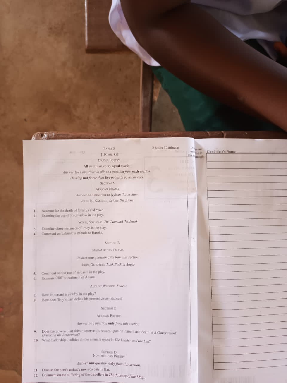 WAEC 2024 Literature In English 3 (Drama & Poetry) QUESTIONS - Expo Pin WAEC 2024 Literature In English 3 (Drama & Poetry) QUESTIONS - Expo Pin