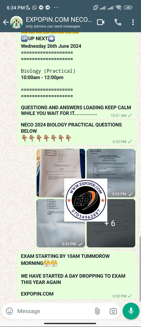 NECO 2024 BIOLOGY PRACTICAL QUESTIONS - Expo Pin NECO 2024 BIOLOGY PRACTICAL QUESTIONS - Expo Pin